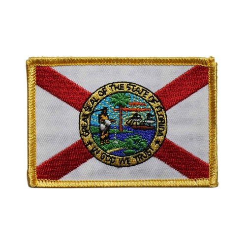 State Of Florida Flag Embroidered Iron On Patch - Travel Souvenir FL ...