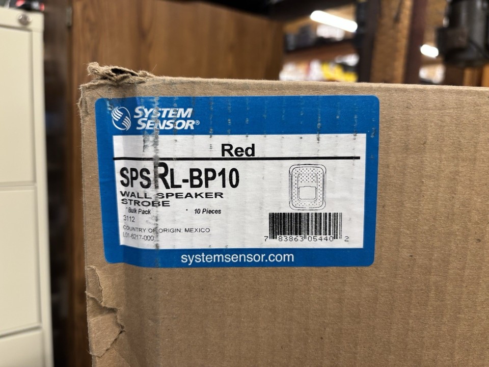 System Sensor SPSRL-BP10 Speaker Strobe Red - Bulk Pack 10 Units - FREE ...