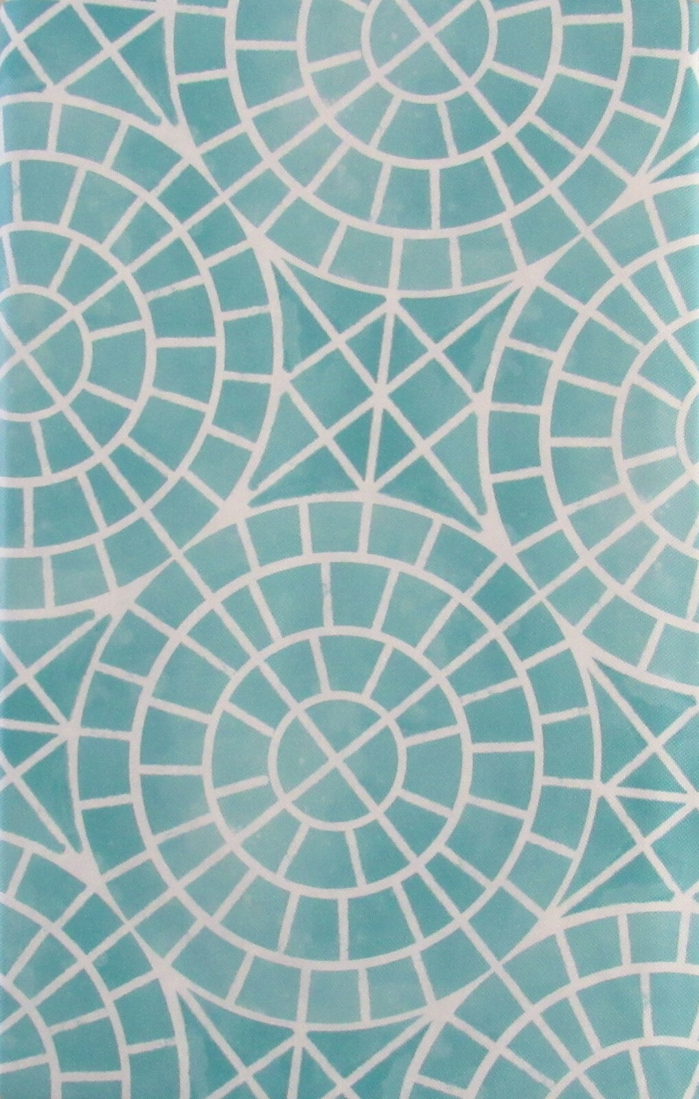Mosaic Water Ringlets Pattern Vinyl Flannel Back Tablecloth - Var Sizes ...