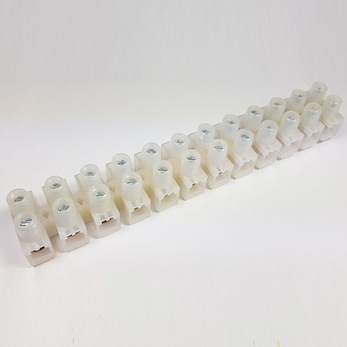 Chocolate Block Connector Strip 12 Way 10 Amp Electrical Terminal ...
