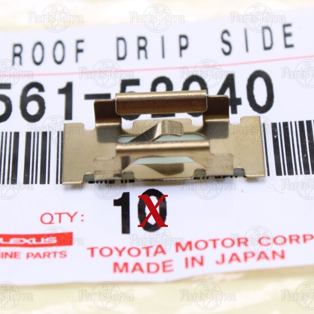 7556152040 New OEM Toyota Roof Drip Side Molding Retainer Clip NO. 1 ...