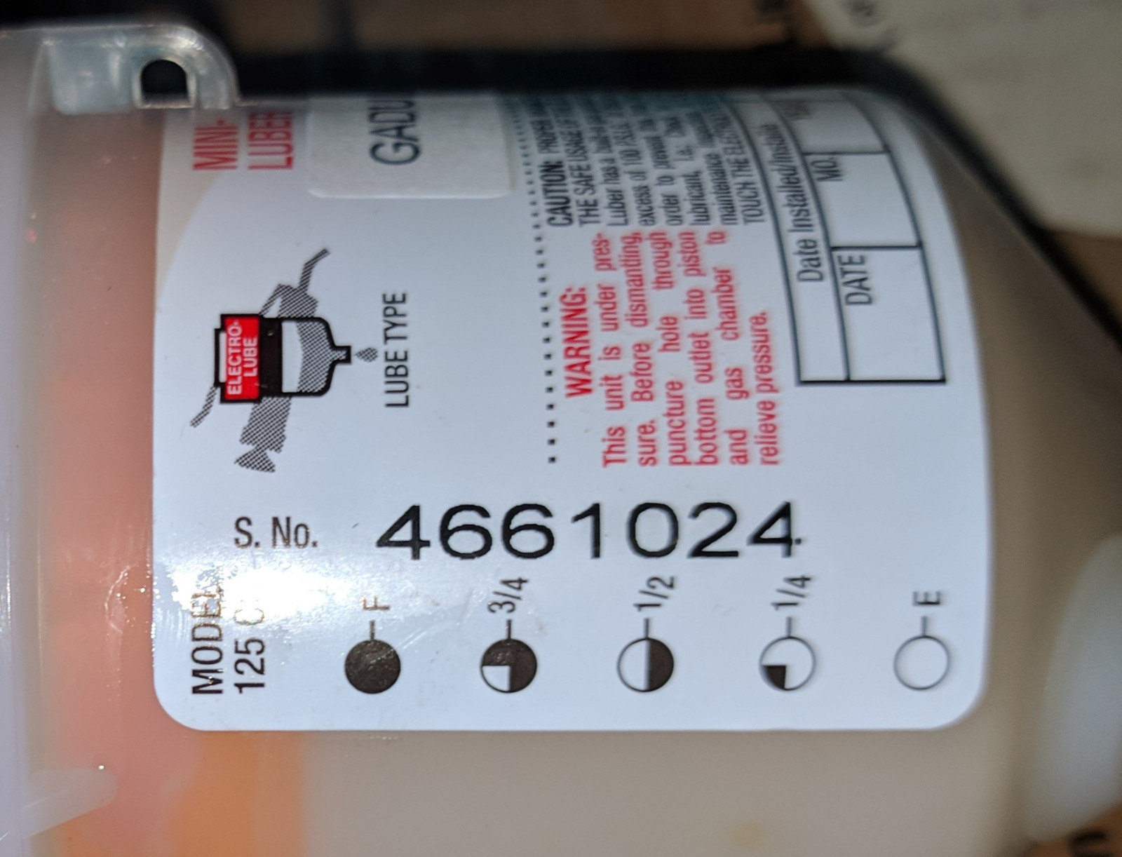 ATS 125cc Mini-Luber GADUS S5 V220-2 S. No. 4661024 | eBay