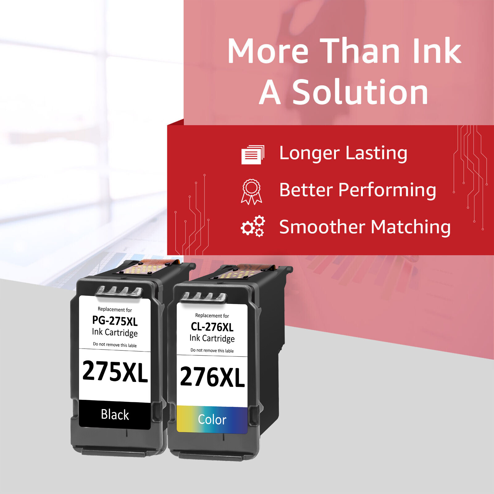 PG-275XL Ink Cartridge Replacement for Canon CL-276XL PIXMA TR4720 ...