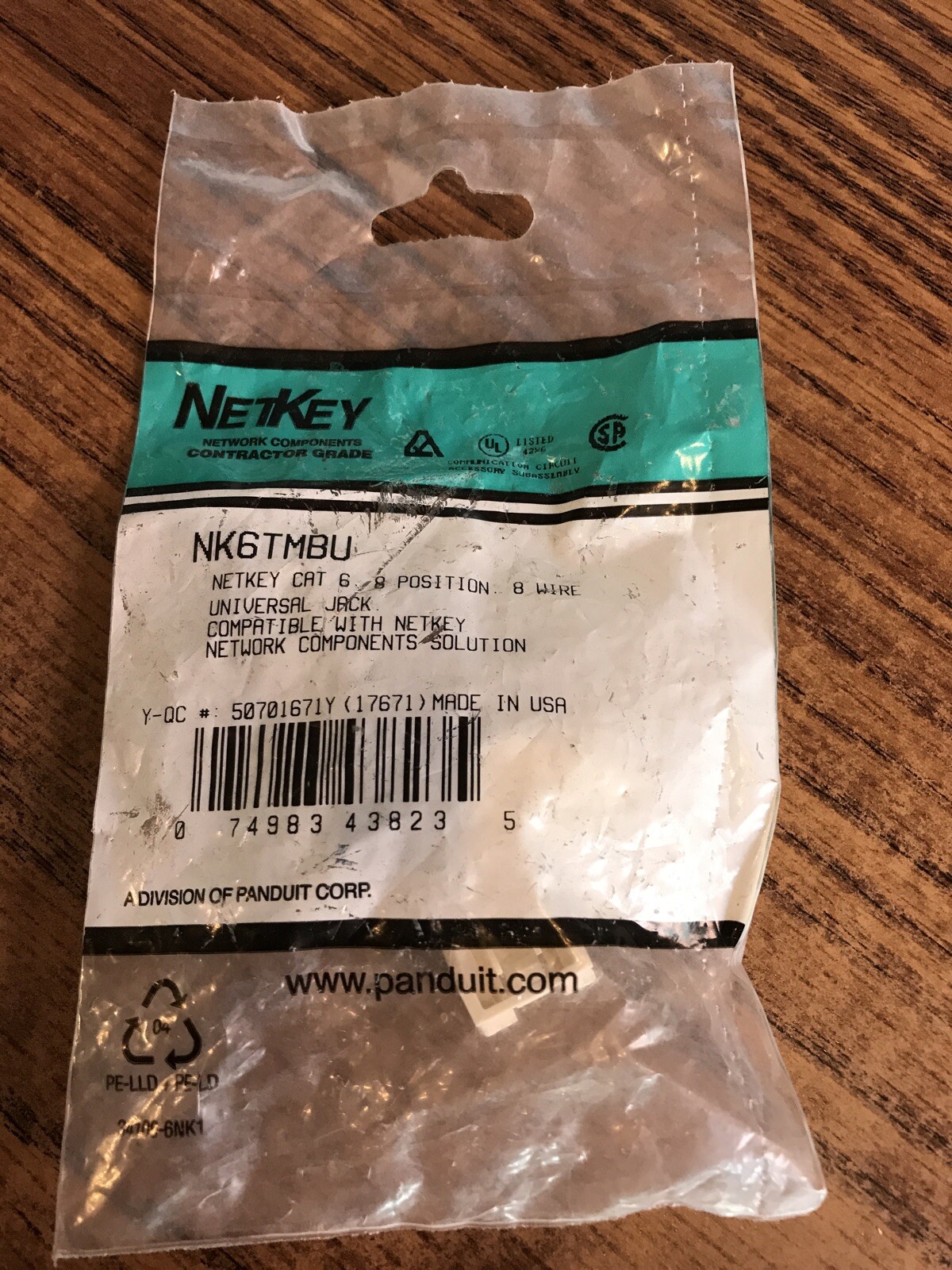 Panduit NK6TMBU Netkey Cat 6 Jack Module Blue in Color | eBay