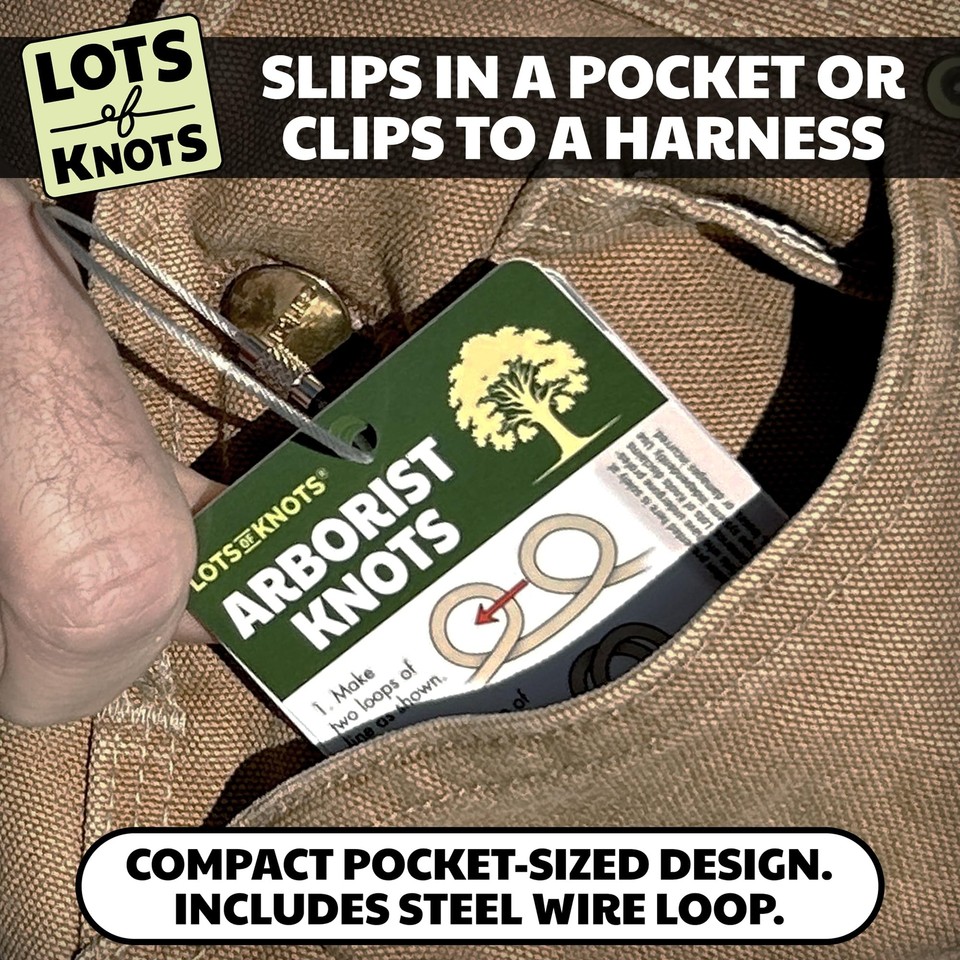 Arborist Knots Pocket Guide 14 Waterproof Cards for Tree Climbing Knots ...