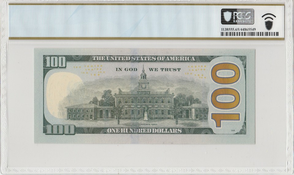 2013 $100 Federal Reserve Note 65 PPQ FANCY SERIAL NUMBER NOTE 77777778 ...