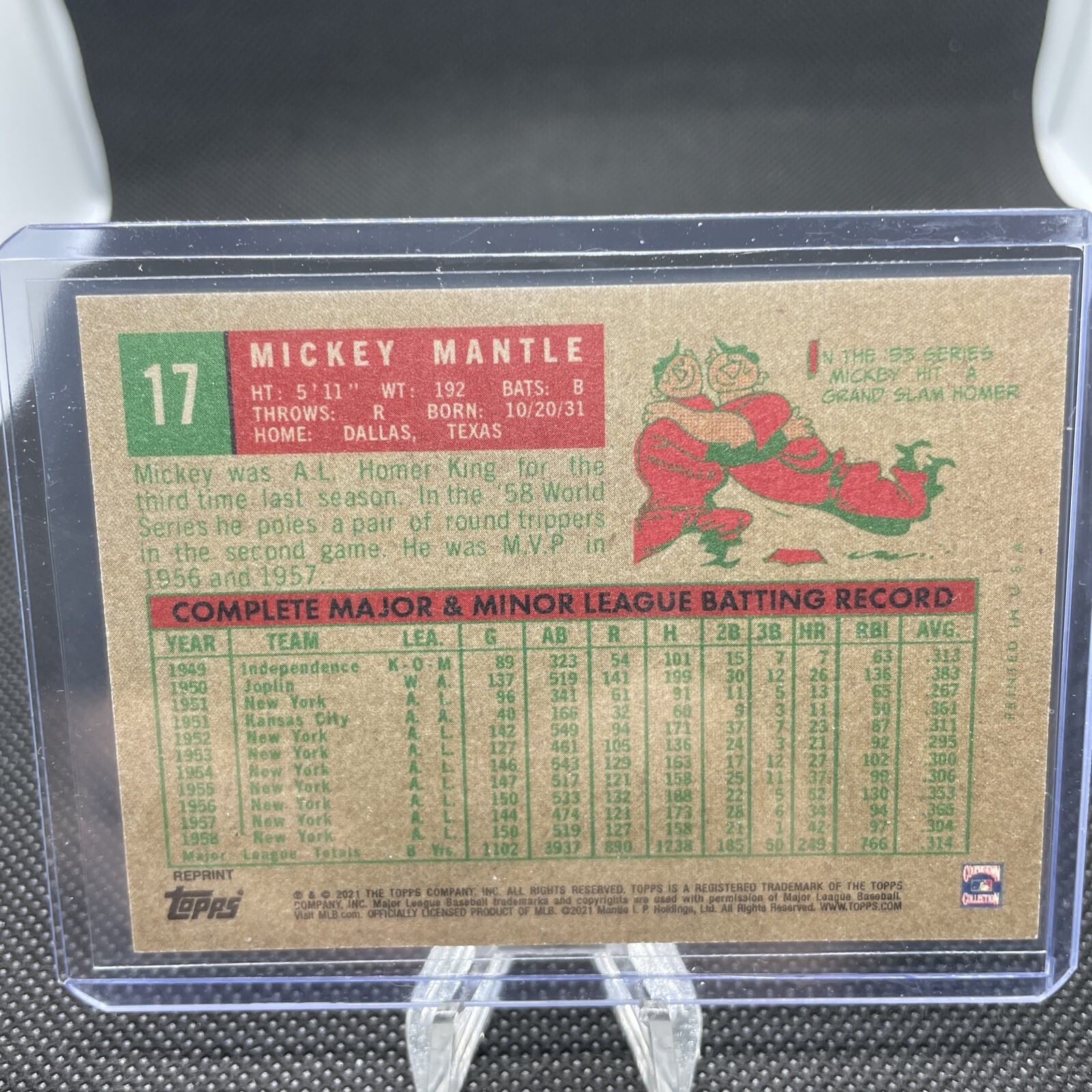 1996 TOPPS BASEBALL REPRINT MICKEY MANTLE 1959 9 OF 19.......2 | eBay