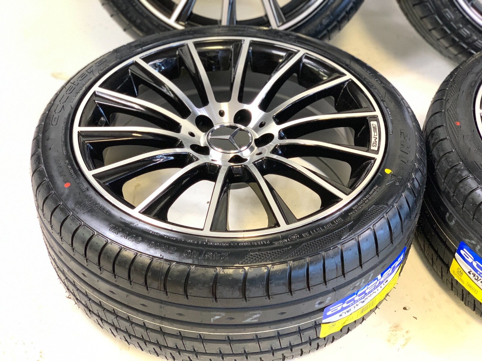 18" WHEELS RIMS TIRES FIT AMG S63 MERCEDES BENZ E CLASS S CLASS BLACK ...