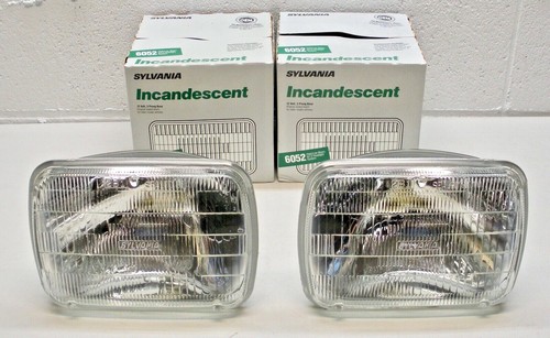 Pair - 6052 Incandescent Headlight 12V 3-prong High/Low Beam O.E.M ...