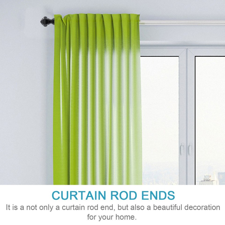 2 Pcs Roman Rod Head Plug Curtain Pole Accessory Decorative Accessories ...