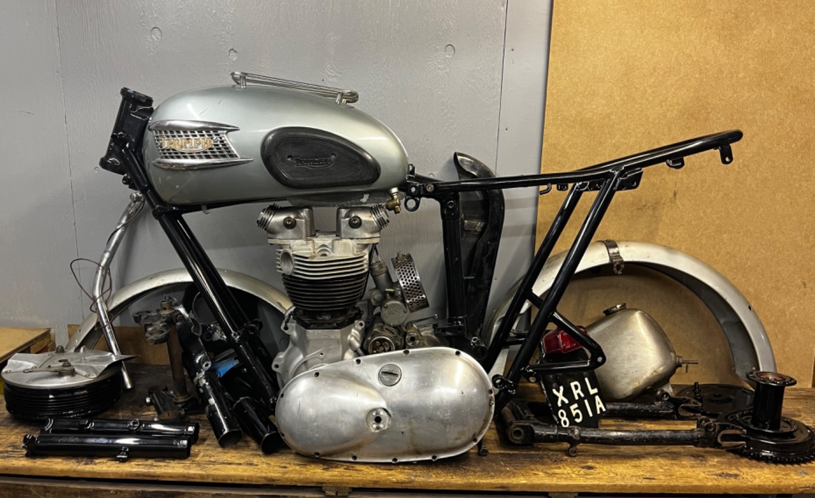 1961 Triumph T110 6T Thunderbird Restoration Project 650 Pre Unit ...