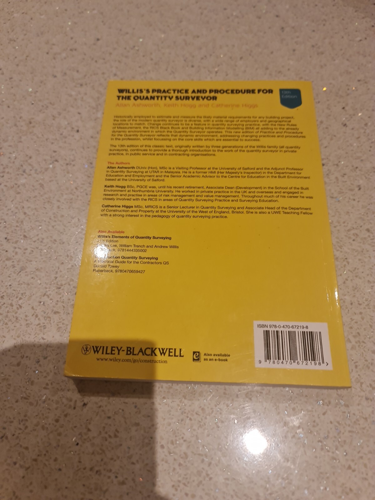 Willis's Practice and Procedure for the Quantity Surveyor by Allan ...
