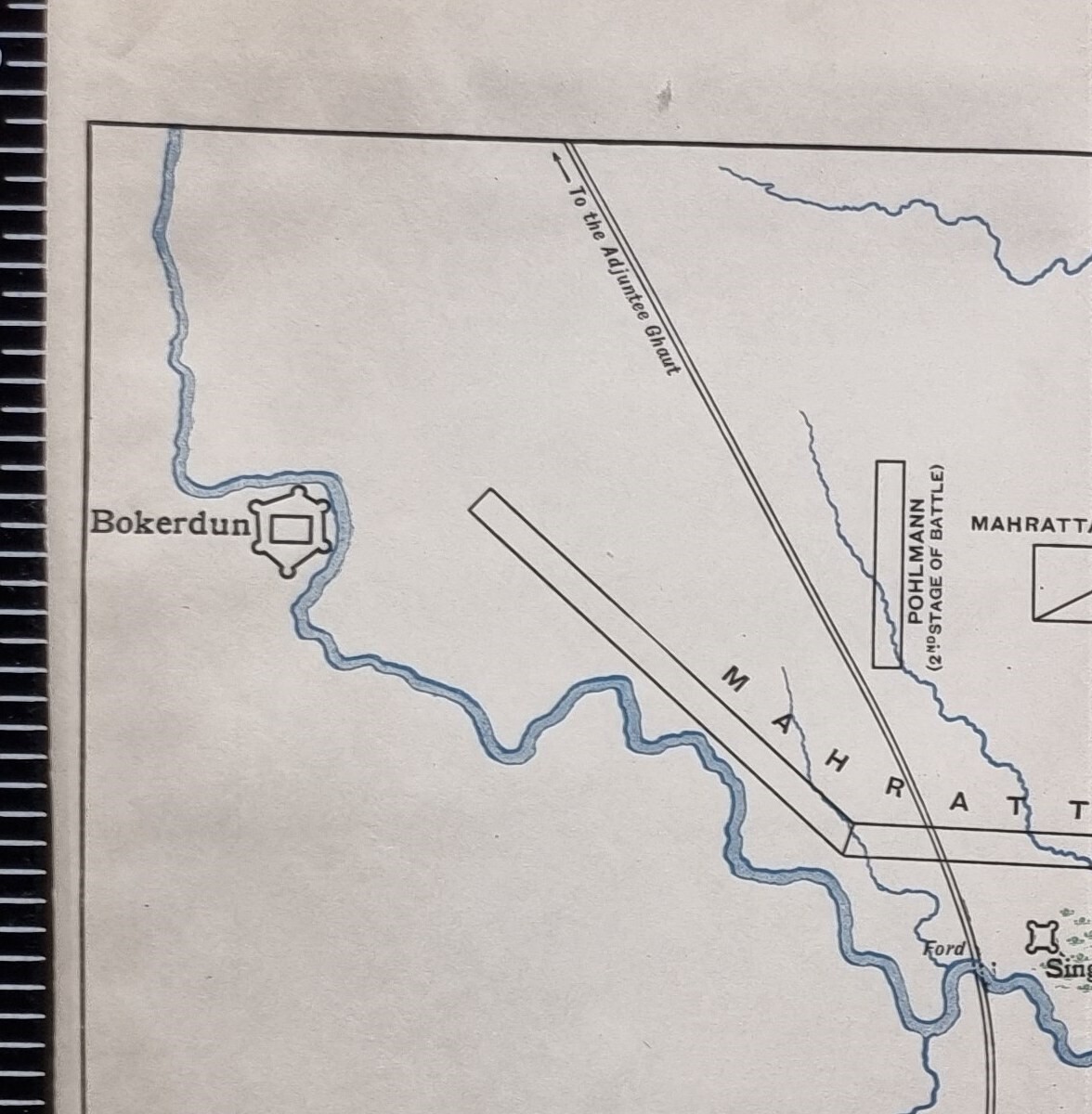 MAP/BATTLE PLAN ASSAYE SEPTEMBER 1803 BRITISH AUXILLARY CAVALRY ...