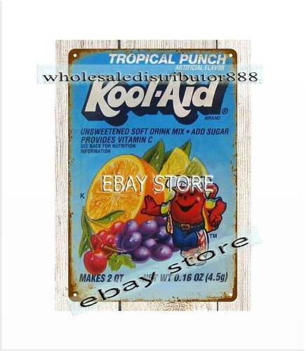 Kool Aid Tropical Punch soft drink metal tin sign reproductions for ...