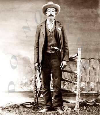 Antique Repro Photo Print Cowboy Ned Huddleson Aka Isam Dart Colt ...