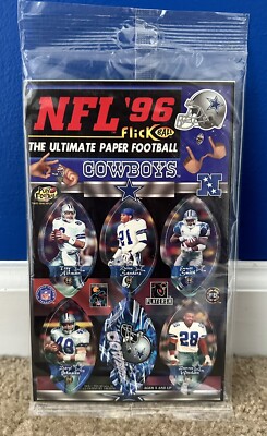 1996 SEALED NFL FLICK BALL PAPER FOOTBALL DALLAS COWBOYS AIKMAN SANDERS ...
