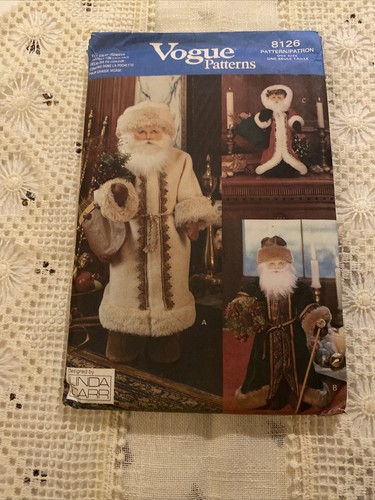 Vogue Christmas Pattern Linda Carr 3 Large Santa Doll A 26" B16" C12 ...