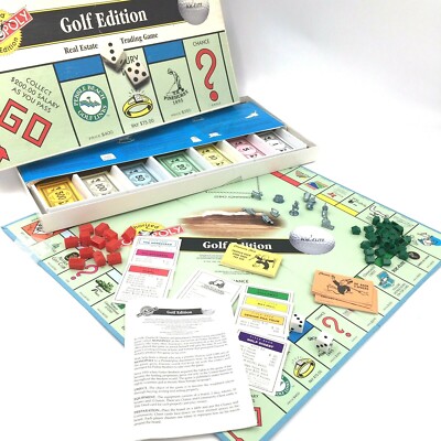Monopoly Golf Edition Board Game Looks Brand New 1996 USAopoly Pewter ...