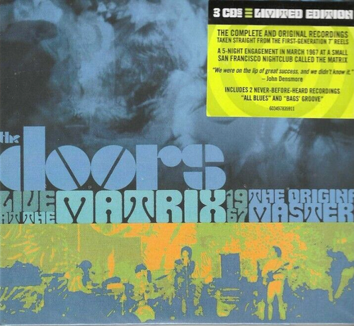 Doors, Live at the Matrix 1967, NEW! 3 CDS Limited Edition Original ...