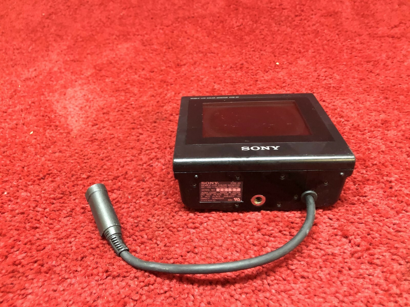 Sony XVM-40 Mobile LCD Color Monitor 12V | eBay