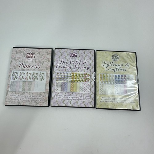 My Craft Studio Elite CD ROM 3D Decoupage Die Paper Crafts Flowers Lot ...