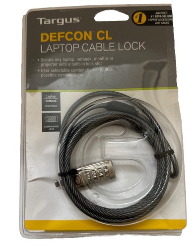TARGUS DEFCON LAPTOP COMBINATION CABLE LOCK 6.5 FT | eBay