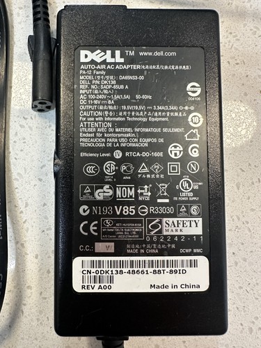 Genuine Dell 65W DA65NS3-00 DK138 SLIM For Latitude E6410 E6420 E6500 ...