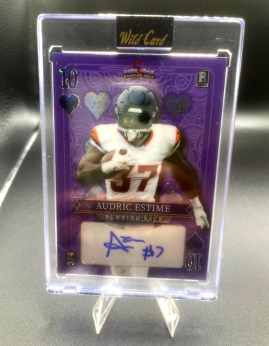 2024 Wild Card 5 Card Draw Stacked Deck Audric Estime 3/4 AUTO RC ...