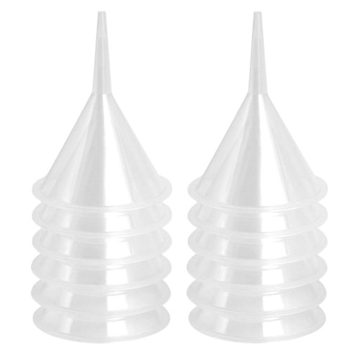 12 Pcs Small Funnels Clear 1.57inch Plastic Mini Funnel Kitchen Funnels ...