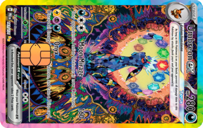 Umbreon Ex Prismatic Evolution Credit debit card skin sticker ...