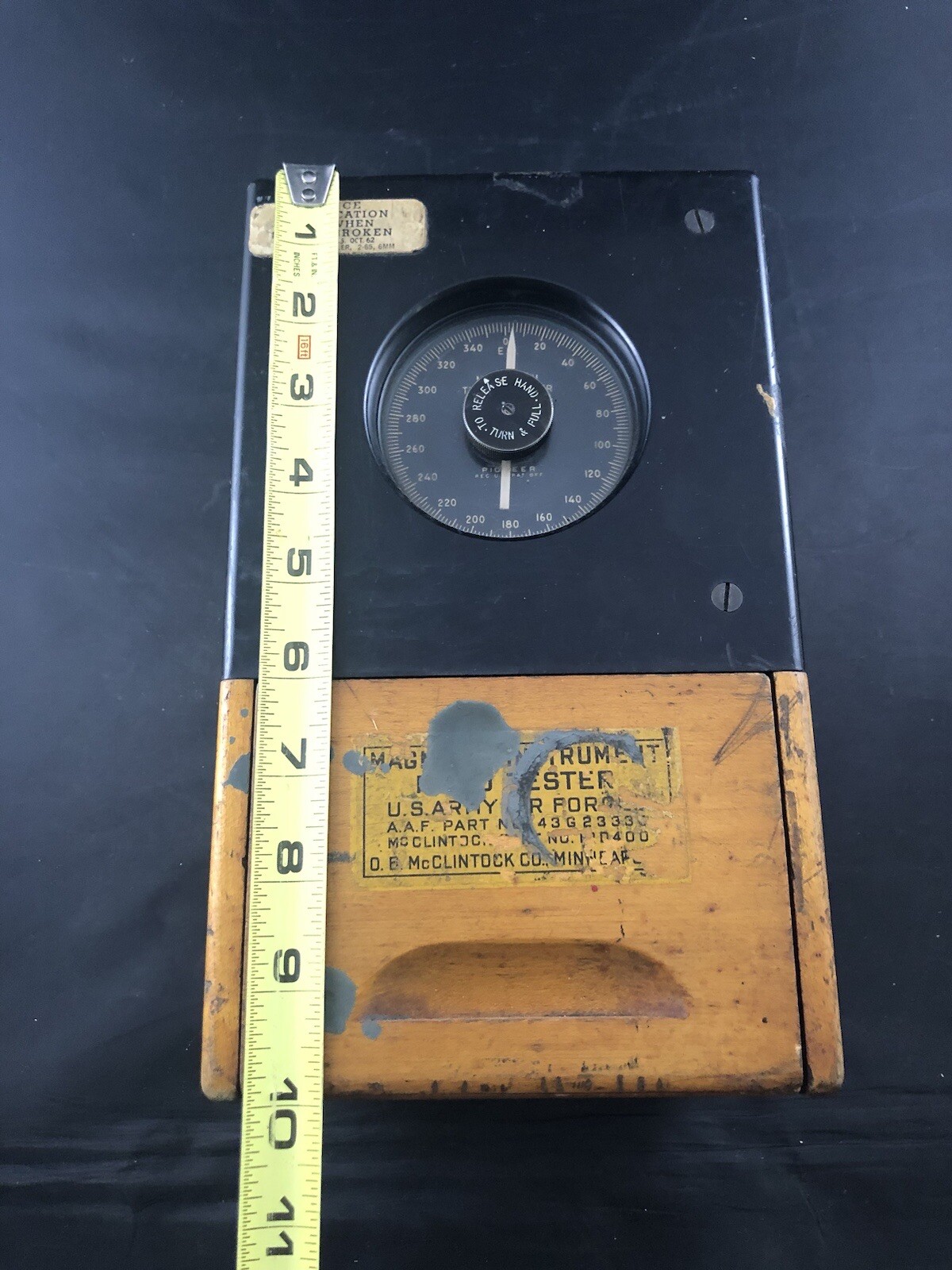 US Army Air Forces WWII Magnesyn Instrument Field Tester OB McClintock ...