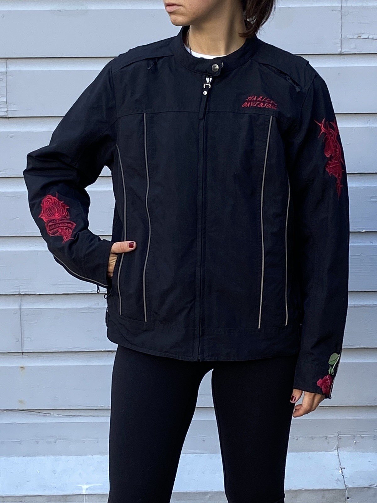 Harley Davidson Women’s Padded Motorcycle Coat Jacket… - Gem