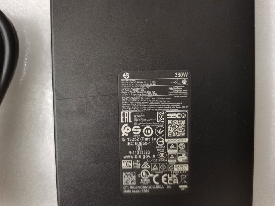 For HP Z2 G5 Mini Workstation 20V14A TPN-CA25 M52947-002 280W AC ...