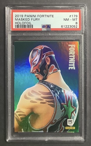 2019 panini fortnite #179 masked fury rc; USA print holofoil PSA 8 💥 ...