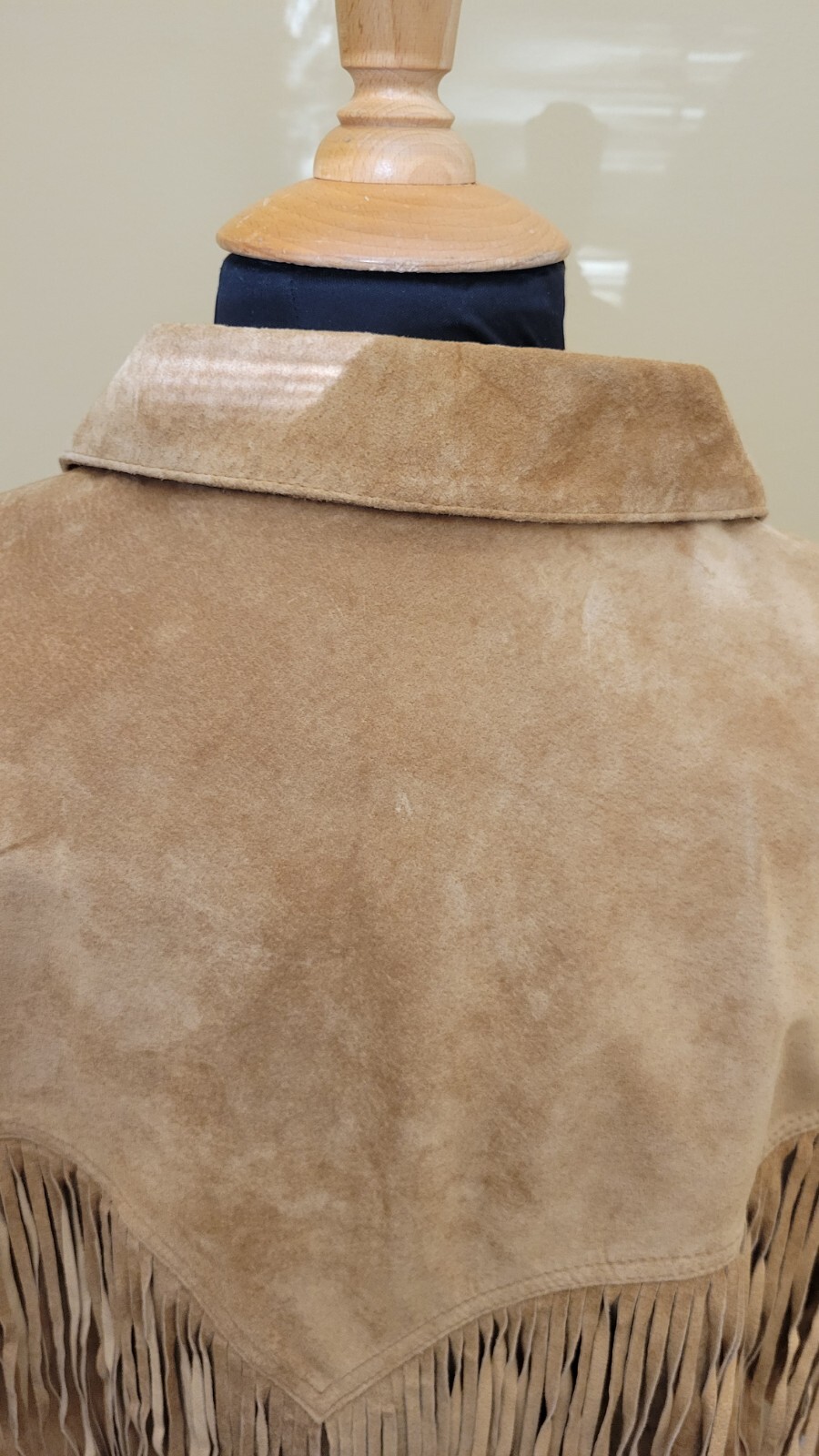 Scully Brown Suede Fringe Western Shirt Size Large - Gem