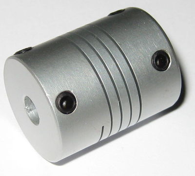 5 mm to 5 mm Round Shaft Flexible Coupling - 5mm Aluminum Miniature ...