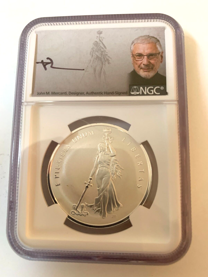 2019 1 oz Silver Canada Peace & Liberty Ultra High Relief Rev PF70 ...