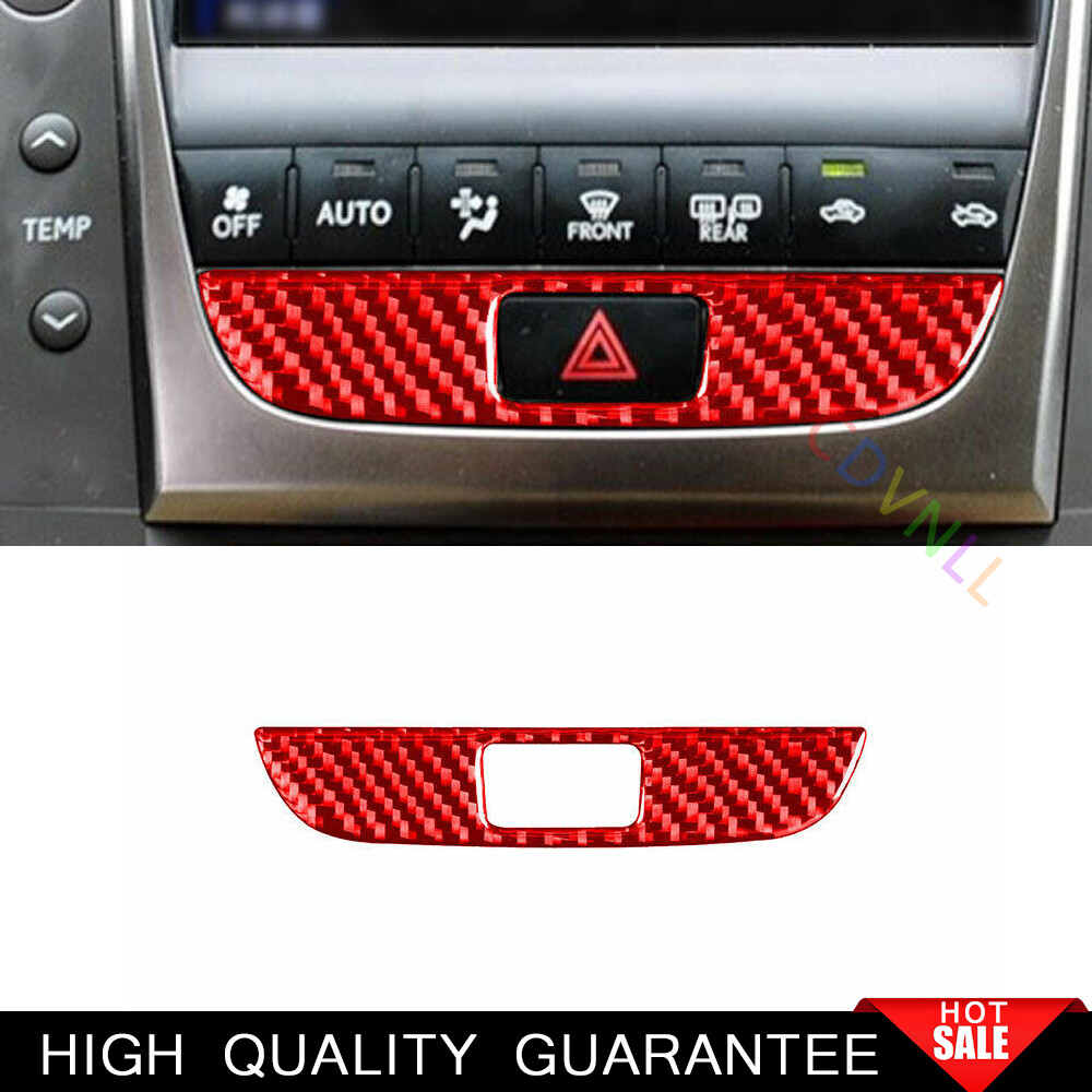 For Lexus GS350 450h 07-11 Real Red Carbon Fiber Emergency Light Switch ...