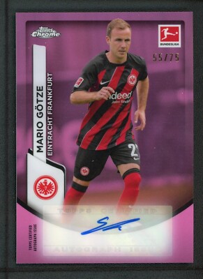 2024 MARIO GOTZE 55/75 AUTO TOPPS CHROME BUNDESLIGA PINK AUTOGRAPHS | eBay