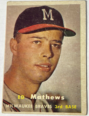 1957 Topps ED MATHEWS (EDDIE MATHEWS) no. 250 vg CREASE | eBay