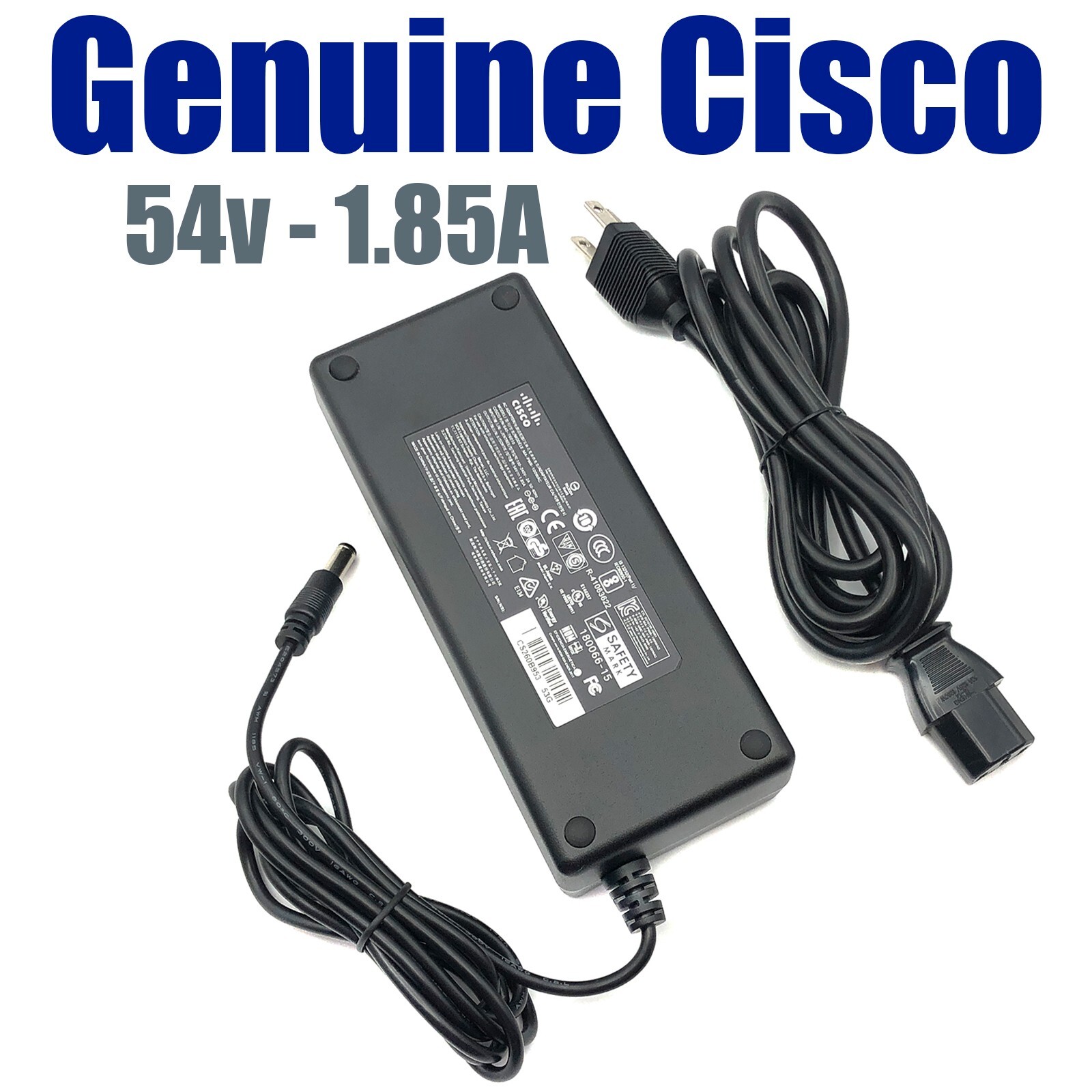 Genuine Cisco AC Adapter Power Supply 54V for Cisco Meraki MX65 MX68 ...