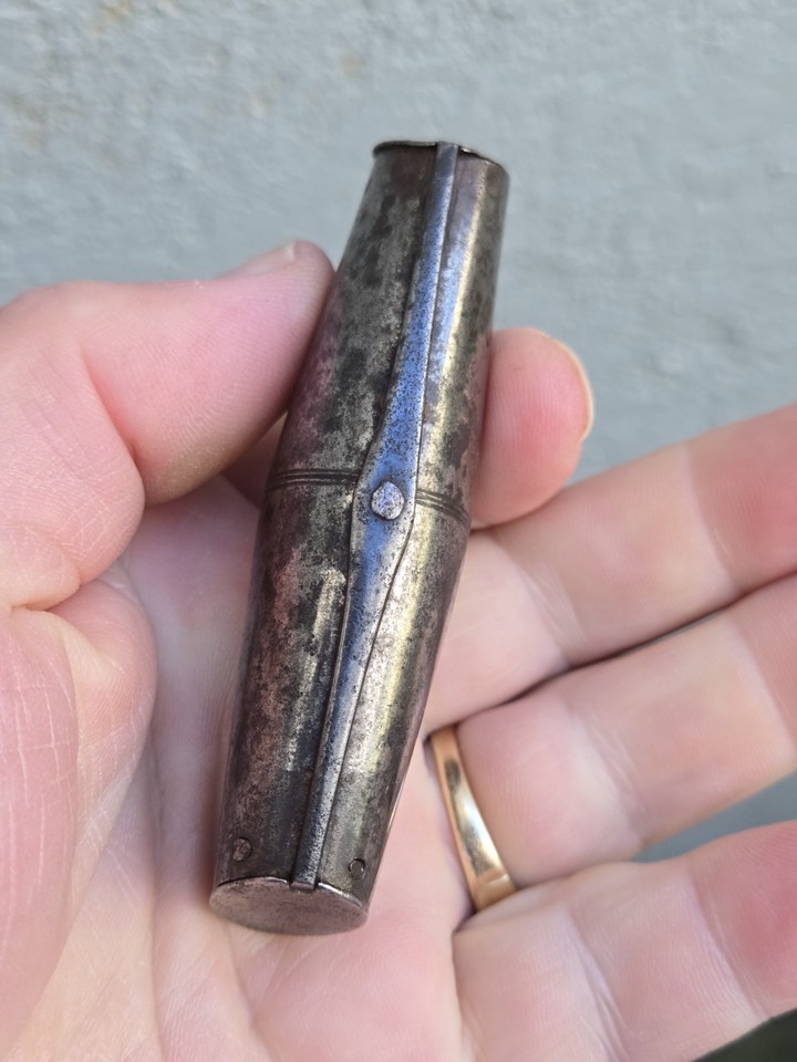 Old Scarce Antique Revolutionary War Steel Double Shot Charger Powder ...