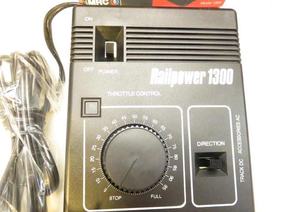 MRC HO/N SCALE TRANSFORMER- MRC RAILPOWER 1300 -15VDC/19VAC OUT- LN ...