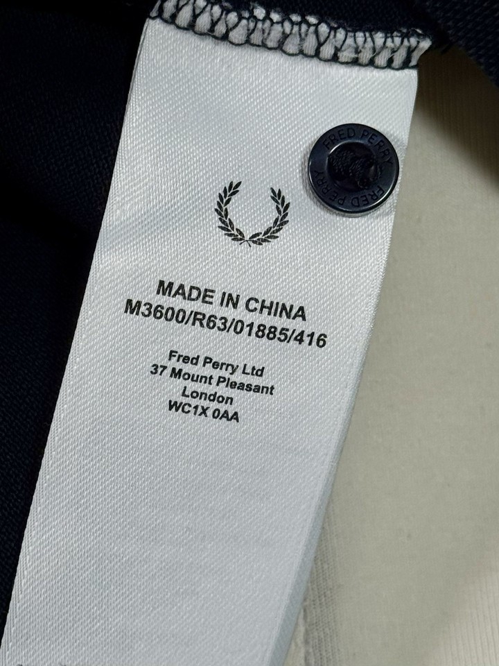 Fred Perry M3600 Polo - Size 2XL/3XL - 50" Chest - Navy/Caramel - EUC ...