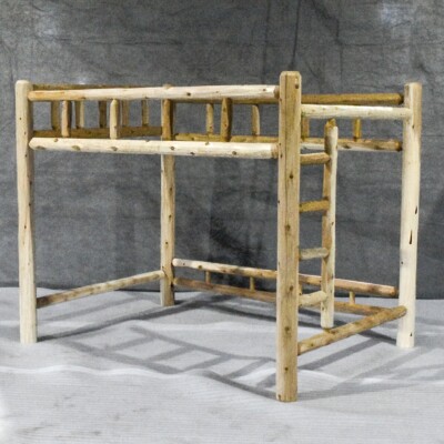 Log Loft Bed~Full~Unfinished | Solid White Cedar | USA Handmade| Free ...