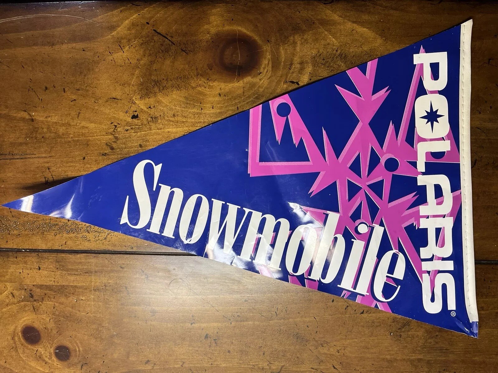 Vintage Polaris Snowmobile Racing Flag Pennant Flexible Outdoor Plastic ...