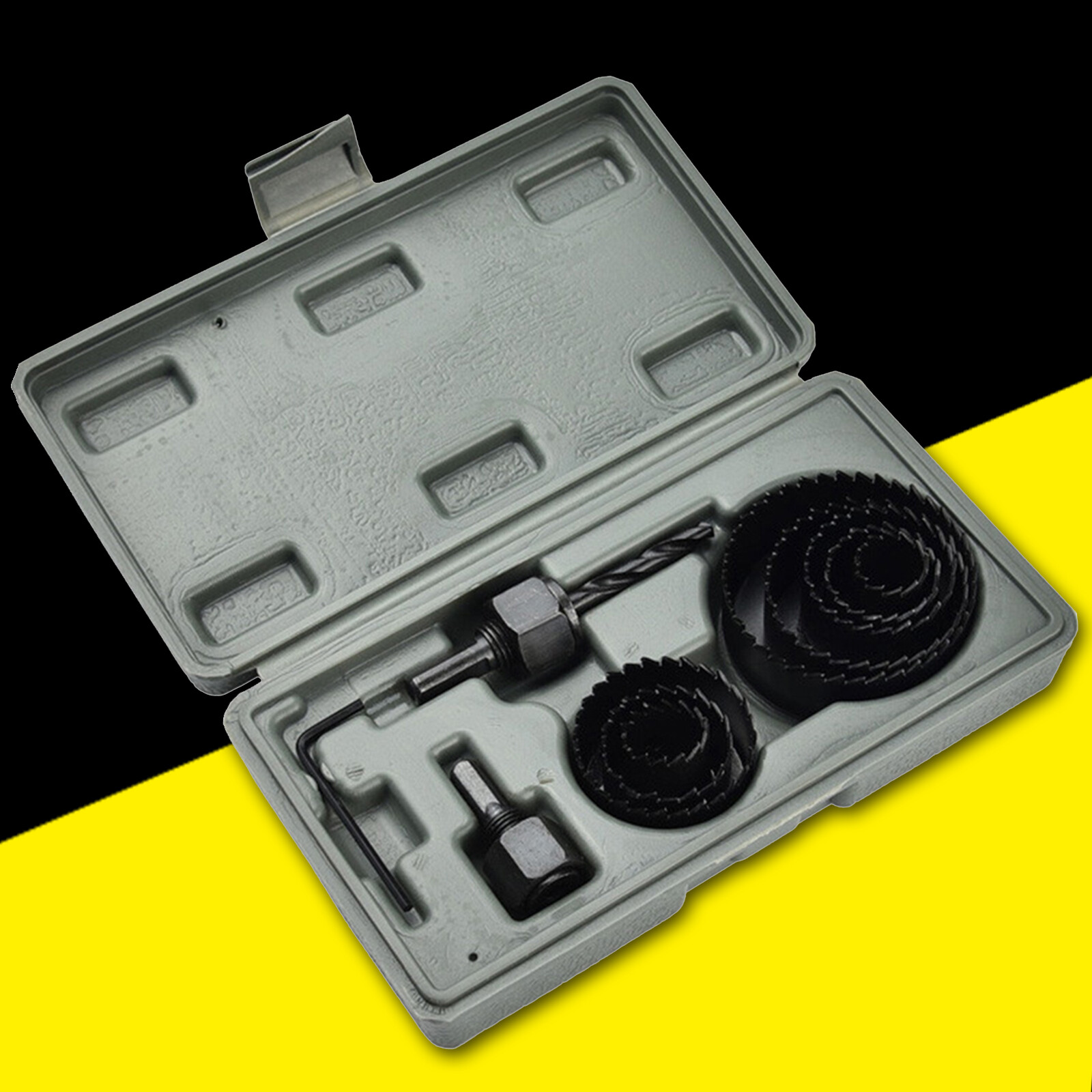 11Pc HOLE SAW CUTTER SET Round/Circular Drill Cutting Case Kit Metal ...