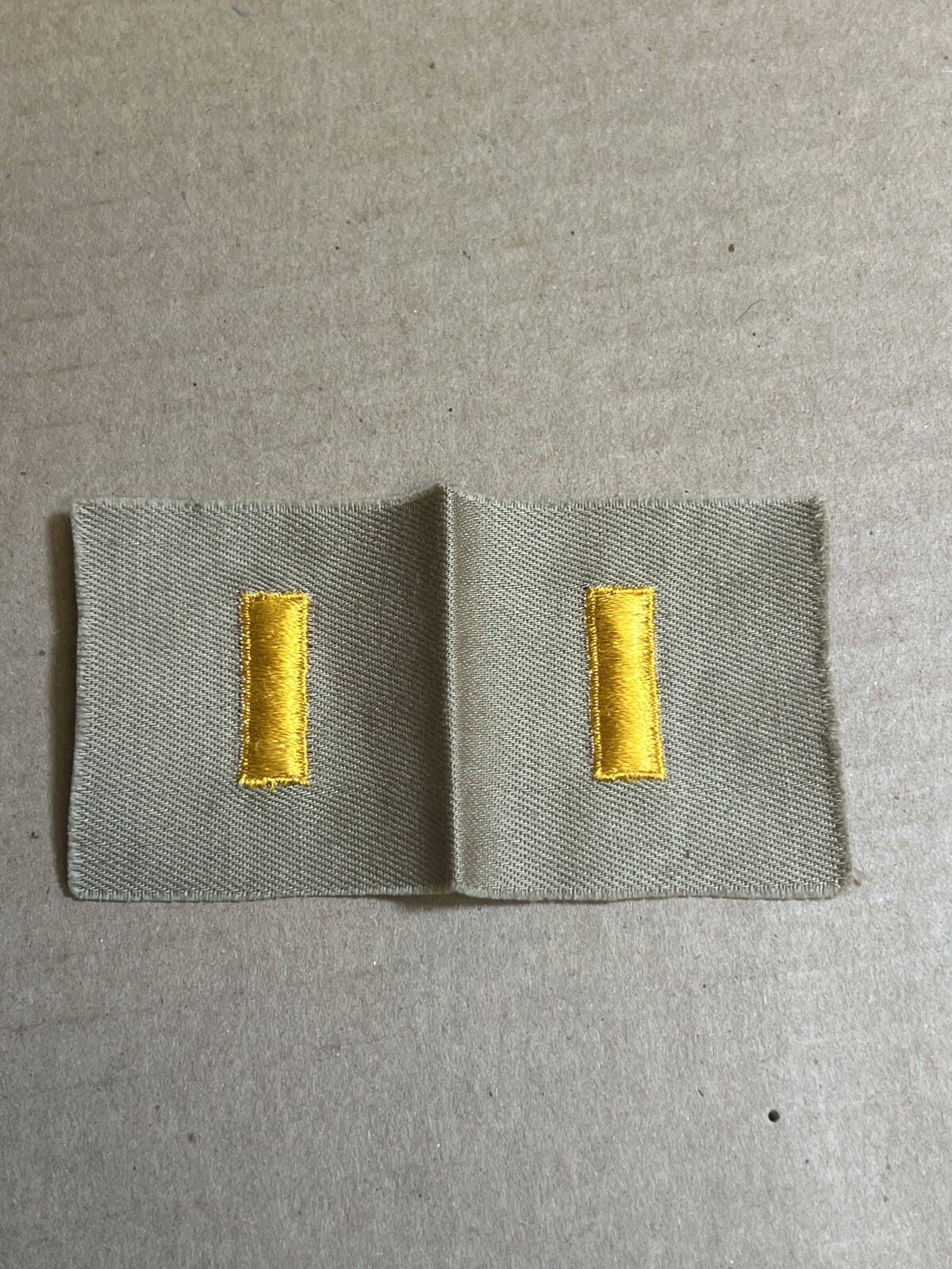 NOS Vintage Pair US Army 2nd Lieutenant Bars Rank Khaki Patch Set NEW ...