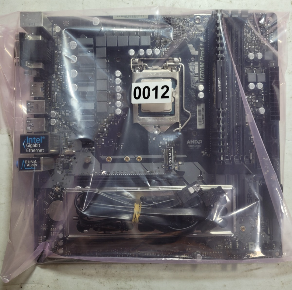 ASRock H370M Pro4 Motherboard w/i5-8500@3.00GHz, 8GB RAM, IO Shield ...