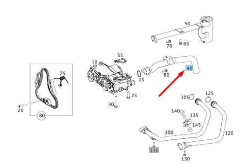 NEW MERCEDES-BENZ C W204 AMG OIL PUMP INTAKE MANIFOLD A1561860815 ...